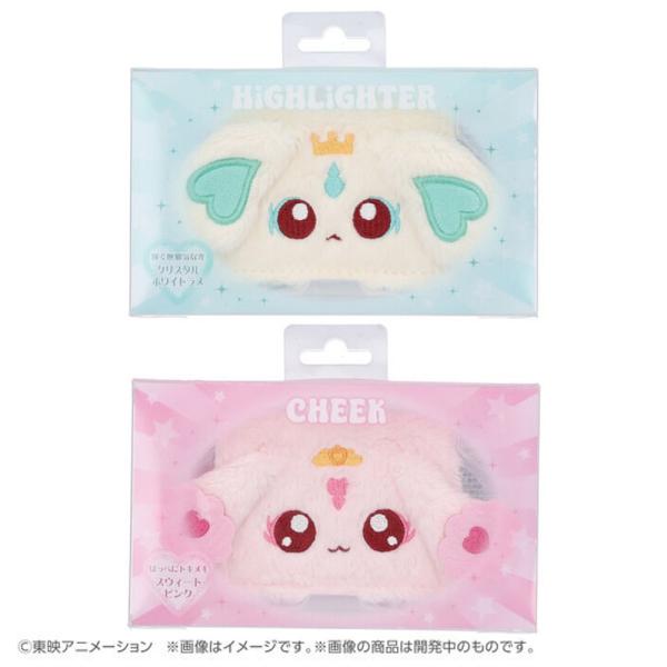 ふたりはプリキュア Max Heartポルンデザインのハイライトと、ルルンデザインのチークが登場！　　ぬいぐるみのようなもふもふの見た目で、ポルンとルルンのデザインが刺繍されており、毎日のメイク時間がもっと楽しくなる?　　【種類】全2種・ポ...