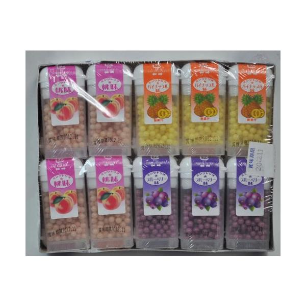 オリオンミンツトリオミンツ３種類1箱は8g入り容器が30個入り桃味ブルーベリー味パイナップル味の3種類取り合わせ懐かしの駄菓子駄菓子お菓子送料無料あすつくみんつとりおミンツとりおみんつトリオももぶるーべりーぱいなっぷる※免責事項※　商品画像...