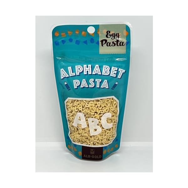 商品紹介アルファベットのABC・・・を模ったエッグパスタです。お子様との楽しい食事に最適です。原材料・成分デュラム小麦のセモリナ、卵※免責事項※　商品画像はイメージとなりまして、パッケージ変更・内容量の規格変更がある場合がございます。また商...