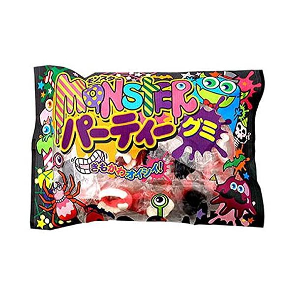 やおきんモンスターパーティーグミです※免責事項※　商品画像はイメージとなりまして、パッケージ変更・内容量の規格変更がある場合がございます。また商品をより安価でご提供させて頂くに際しまして、再梱包（外箱が付かない場合あり）でのお届けとなります...