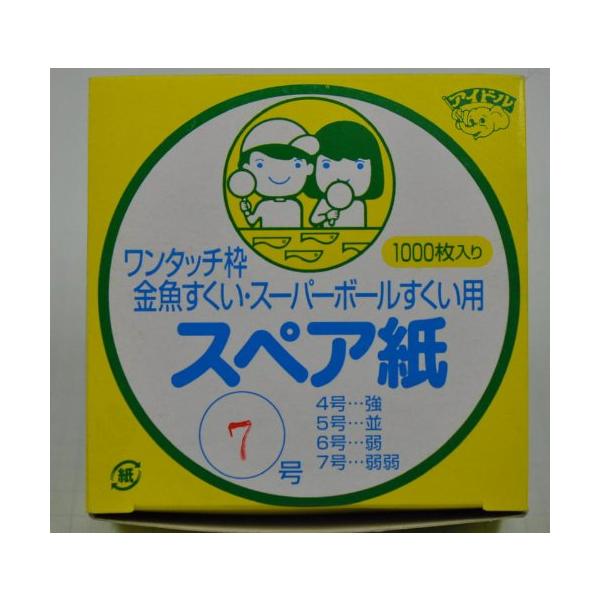 「商品情報」7号・・・弱弱「主な仕様」1箱に1000枚のスペア紙入り7号・・・弱弱です。※免責事項※　商品画像はイメージとなりまして、パッケージ変更・内容量の規格変更がある場合がございます。また商品をより安価でご提供させて頂くに際しまして、...
