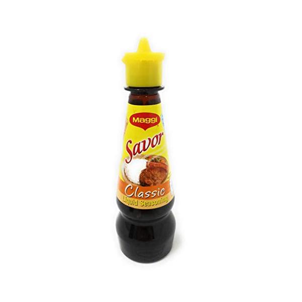 マギーSavorサボールクラシックリキッドシーズニング130ml※免責事項※　商品画像はイメージとなりまして、パッケージ変更・内容量の規格変更がある場合がございます。また商品をより安価でご提供させて頂くに際しまして、再梱包（外箱が付かない場...