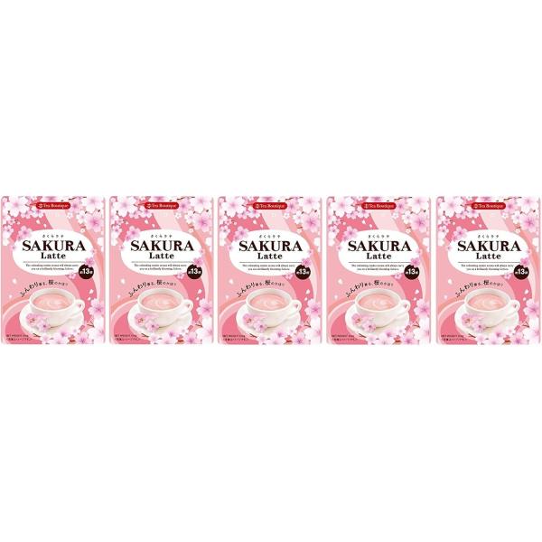 さくらラテ【5袋】ティーブティックSAKURALatte104gサクララテインスタント桜ラテ(さくら風味)※免責事項※　商品画像はイメージとなりまして、パッケージ変更・内容量の規格変更がある場合がございます。また商品をより安価でご提供させて...