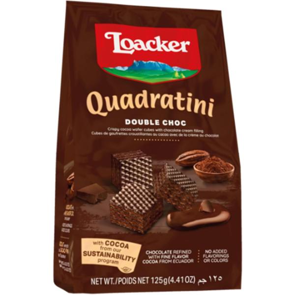 【 ダブルチョコ】ロアカー クワドラティーニ独自の製法で作られたロアカーの一口サイズシリーズのクワドラティ―二。見た目からして美しく、口に入れたらやめられなくなるこのウエハースは、ロアカーが大切にしているクオリティが凝縮された珠玉の一品です...