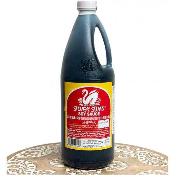 ワールドリンクス シルバースワンソイソース 1000ml フィリピン産醤油 7RabbitRiograndeオリジナルステッカー付 【商標登録番号 第6667215】 商標を使用した転用・転売・悪用には厳しく対処致します。