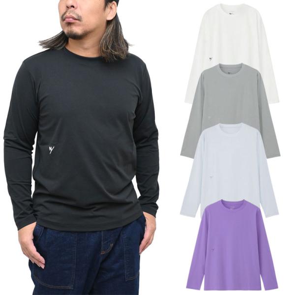 【ネコポス(メール便)1点まで可能】1枚で着用しても透け感の少ない、ソフトな肌触りの天竺素材のロングスリーブクルー。汗をかいても繊維の表面を弱酸性に保つ加工を施した糸を使用し、抗菌防臭効果に優れている。アクティブに動くシーンにもおすすめ。シ...