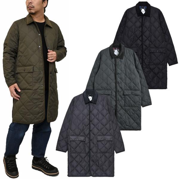 wintersale25フォーマルでもカジュアルでも、重ね着にも最適なバルカラー(衿付)ロングダウンコート。程よいシャリ感のあるポリエステル素材を採用、保温性に優れた800FPダウンにダイヤキルト、更にコーデュロイ素材のパイピングを施すこと...