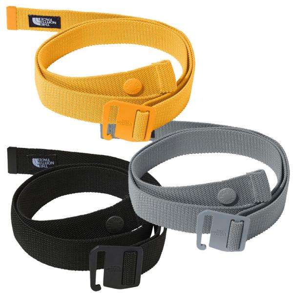 【ネコポス(メール便)2点まで可能】ストレッチ性のあるウェービングテープを使用し、腰周りにしなやかにフィットするベルト。バックルは、簡単に操作しやすいフック式。高強度ゴムのハイパロンに刻印したTHE NORTH FACEのネームタグなど、ア...