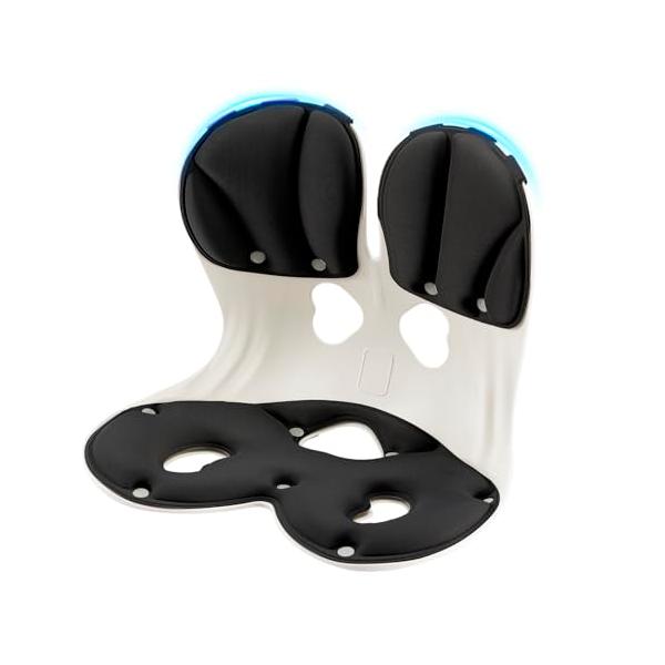 アーバンブラック/大型/IS-01-BK・Color:ブラック・座るだけで、誰でも理想的な姿勢になる姿勢矯正 椅子周りの人から「猫背だね」、「姿勢が悪いよ」や「腰椎に不快感がある」と言われて、自分の姿勢が気になったことはありませんか？そこで...