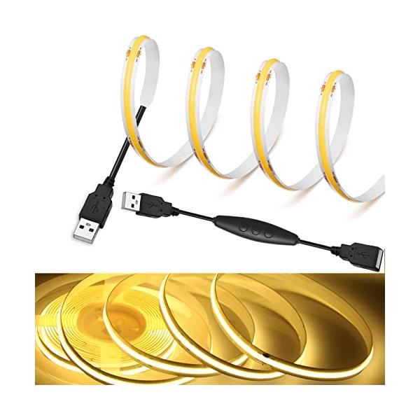 寝室 キッチンホーム オフィス屋内装飾3000K電球色/DC5V-3m+USBスイッチ/-・Color:3000K電球色Size:DC5V-3m+USBスイッチ・使いやすいLEDライトストリップのUSBヘッドをスイッチの一方の端に挿入し、ス...