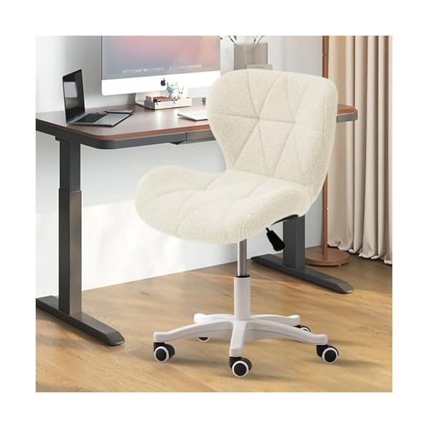 オフィスチェア 椅子白枠+白足/省スペース/LRY・Color:白枠+白足MaterialType:ボア・人間工学オフィスチェア人間工学に基づいてデザインして作られたおしゃれなチェアです。姿勢を安定させる背もたれのサポート性と身体の自由な動...