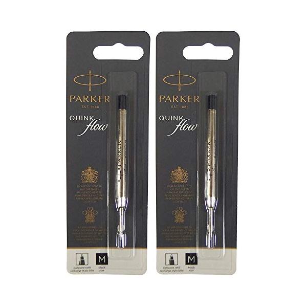 ボールポイントブラック/-/S0909440・パッケージ個数:2・ブランド：PARKAR パーカー・用途：油性ボールペン用替え芯 (クインクフロー)・ペン先：M/中字 (ボール径1.0mm) / インクカラー：ブラック・仕様：2本セット・注...