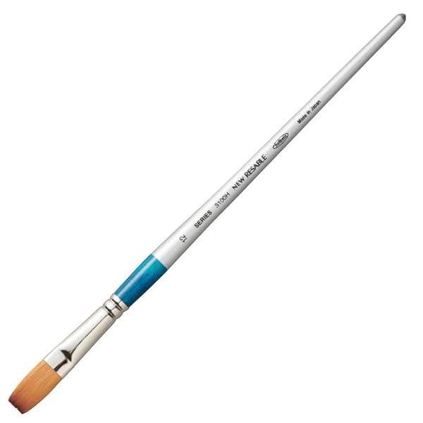 マルチカラー/フラット 12号/3100H12号・穂先の形状 : フラット(平)・毛の種類 : 羊毛 リセーブル毛・号数 : No.12・穂丈×巾 : 24.0×13.2mm