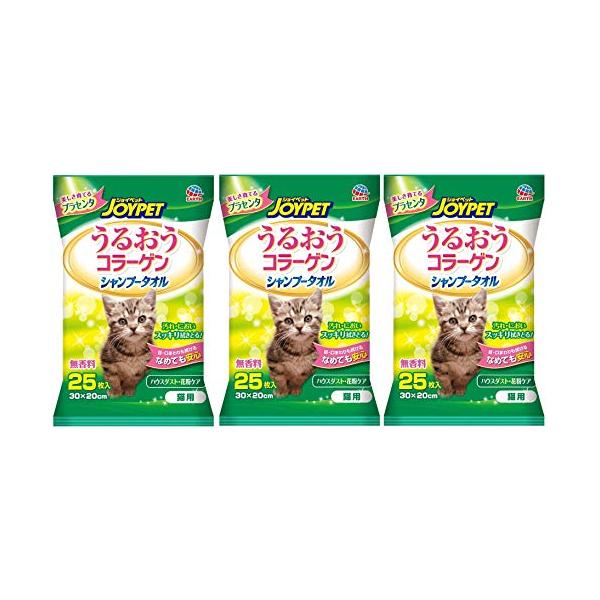 パッケージ個数:3・お徳用25枚入×3個セット・1枚のサイズ：30cm×20cm・目・口周りも拭ける。なめても安心な成分（食品添加）・拭くだけで、におい・よごれスッキリコラーゲン、ヒアルロン酸の保湿で皮ふ・被毛にうるおいを与える。プラセンタ...