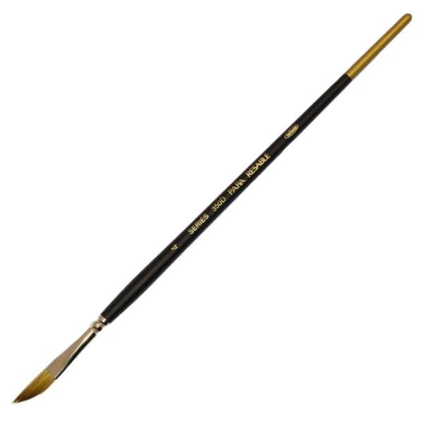 ナチュラル/15.0mm x 7.0mm/203563・穂先の形状 : ダガー(平)・毛の種類 : イタチ毛 リセーブル毛・号数 : No.4・穂丈×巾 : 15.0×7.0mm
