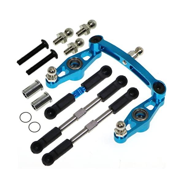 ジュラ製ステアリングクランクでは、合計6個のベアリング（クランク接続部：630X2個、マウント部850X4個）を使用しています。・遊びの無いスムーズな動きはハイレベルのステアリングワークを助けます。・サイズ 50.5X36X23mm 重量 29g