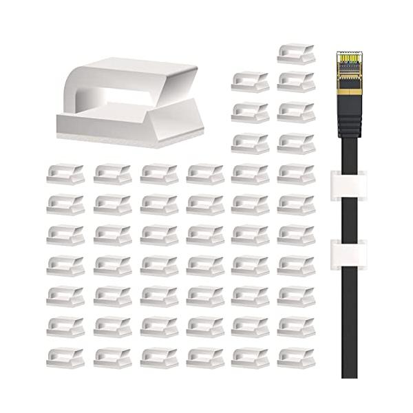 ケーブルホルダー白 40個入り/-/-・Color:白 40個入り・パッケージ個数:1・小さくて役立幅約1.6ｃｍ×縦約1.6ｃｍ×高さ約1ｃｍ、まさに小さいケーブルクリップと言えるが、大いな内径があり、四角コード約1.3ｃｍ*0.7ｃｍ以...