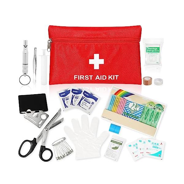 レッド/-/-・・もしものための備え16種類21点の救急セット・・日本製だから衛生的なキズテープ採用・・ポイズンリムーバー　日本製の包帯　滅菌ガーゼ入り・・地震・災害・アウトドア・登山などで大活躍・・商品に不備がありましたら365日いたします。