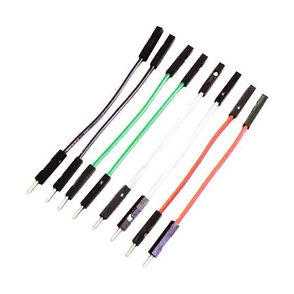 マルチカラー/ケーブル長: 4.5cm/EX-002A・パッケージ個数:1・抜け防止コネクタ採用・コネクタ: 2.54mmピッチ・ケーブル長: 4.5cm・計8本入り (赤2本、白2本、緑2本、黒2本)・RoHS指令準拠 (10物質)