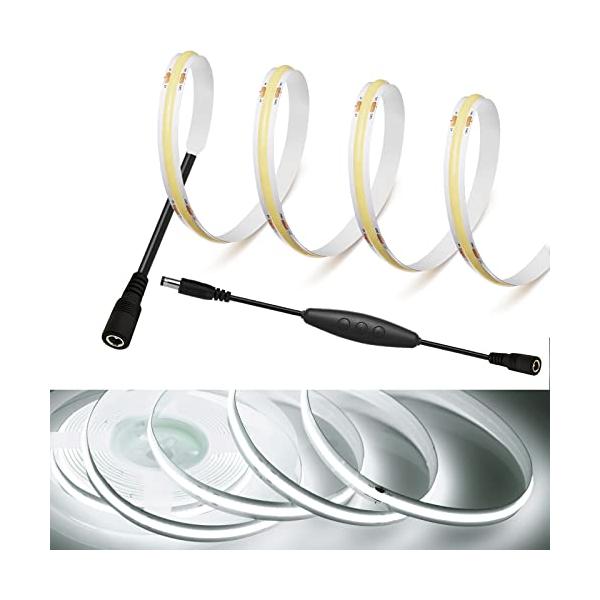 寝室 キッチンホーム オフィス屋内装飾6000K白光色/DC12V-1m+DCスイッチ/-・Color:6000K白光色Size:DC12V-1m+DCスイッチ・使いやすいLEDライトストリップのDCヘッドをスイッチの一方の端に挿入し、スイ...