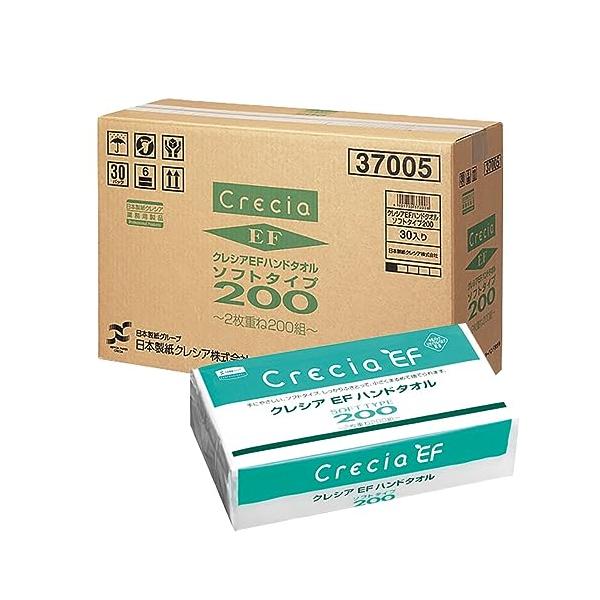 ホワイト/400シート (x 1)/-・パッケージ個数:1・ブランド: 日本製紙クレシア・2枚重ね200組・30個入り