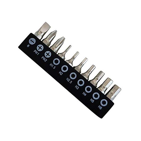 ビット&amp;六角レンチビットセット-/-/BDP-10DH・Style:ビット&amp;六角レンチビットセット・パッケージ個数:1・重量: 70g・材質:ビット類:クロームバナジウム