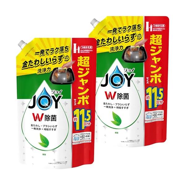 緑茶-/詰替×2/4904740652559・パッケージ個数:1・商品サイズ (幅×奥行×高さ) :197mm×94mm×309mm・液性:中性洗剤・原産国:日本・内容量:1 490ml x2・2つの除菌成分でスポンジの除菌*ができます。 ...