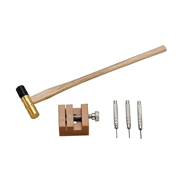 -/-/F200007・260×155×33mm、240g・13mmBSプラハンマー、バンドバイス、0.7、0.8、1.0mmピン抜き棒、専用ツールケース