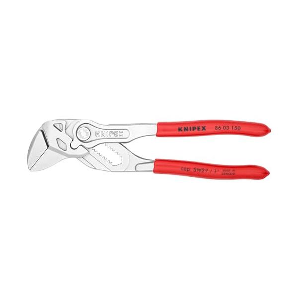 Silver/150mm/8603150・パッケージ個数:1・●ヘッド仕上げ：クロムメッキ ●ハンドル仕様：プラスチックコーティング ●つかみ面：フラット・●ナット開口範囲(inch)：1 ●ナット開口範囲(mm)：27 ●調整段数：14 ...