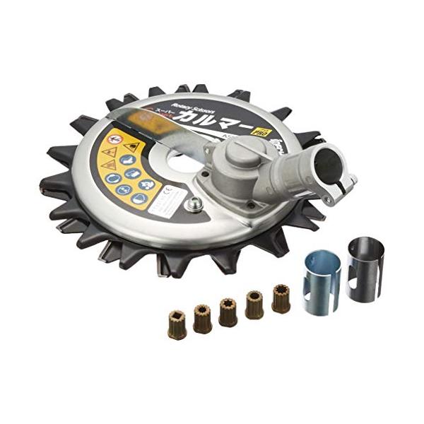 シルバー/-/ASK-V23・パッケージ個数:1・サイズ:全長258×全幅230×全高101mm、重量:1.8kg(ギアケース含む)・減速方式(減速比):逆回転ギヤ減速(上刃1:18.8/下刃1:13.5)・推奨刈払機エンジン:排気量23c...