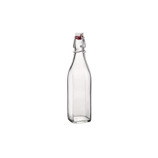 クリア/500 ml/292149・パッケージ個数:1・サイズ:77×77×高さ253mm・本体重量:480g・素材・材質:本体/ガラス、金具部/ブリキの亜鉛メッキ、栓/合成ゴム・生産国:イタリア・注ぎ口:内径約19mm、外径約30mm