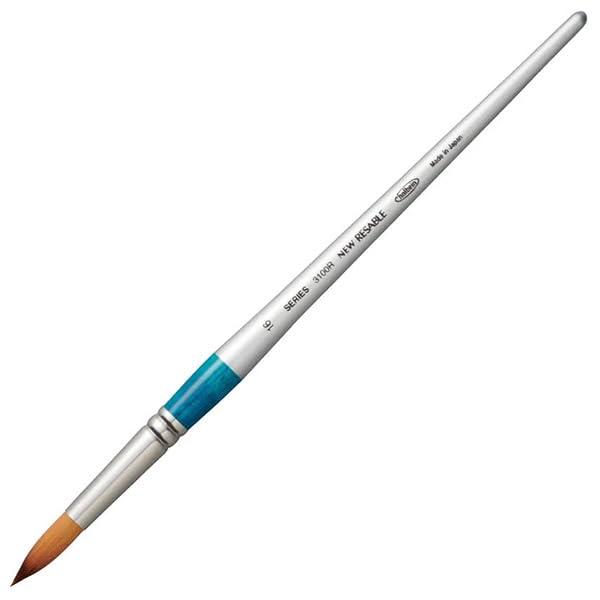 マルチカラー/ラウンド 16号/3100R16号・パッケージ個数:1・穂先の形状 : ラウンド(丸)・毛の種類 : 羊毛 リセーブル毛・号数 : No.16・穂丈×巾 : 30.0×9.4mm