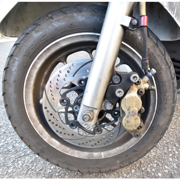 ●HONDA リード125 LEAD125 2018 - 2BJ-JF45 8BJ-JK12用 220mmディクス用　ブレンボ4P F キャリパーサポート用 ブレンボ4P Front アルミ削り出しキャリパーサポートになります。●リード12...