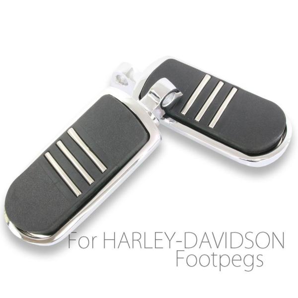 【発売日：2018年07月11日】■ハーレー用フットペグ左右セットです。■強固な重量感のあるしっかりとした作りになっています。■高級感漂うクロームメッキ仕上げとなっていますので、小さいながらも存在感のあるアイテムです。■滑り止めとしてのラバ...