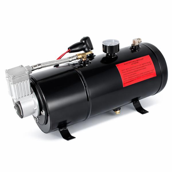 商品名■コンプレッサー(12V 3L)商品説明■12V車専用エアーシステム。3Lタンクとコンプレッサーを統合した本格ユニットです。■自動圧力制御付き。70PSIで自動再始動、115PSIで自動停止し、常に最適な圧力を維持します。商品詳細■電...