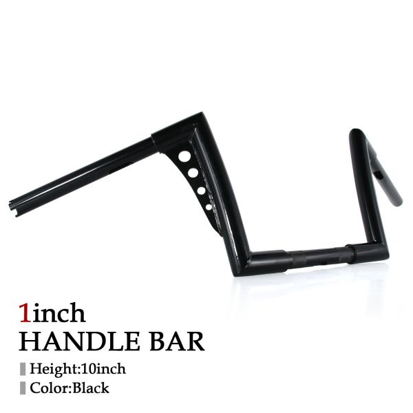 商品名■ZインチバーC 10インチ ブラック商品説明■スチール製インチバーとなります。■程よい高さの10インチアップハンドル。■汎用品となりますので、ハンドルクランプ直径25.4mm(1インチ)の車両にお取り付けいただけます。■クランプ部に...