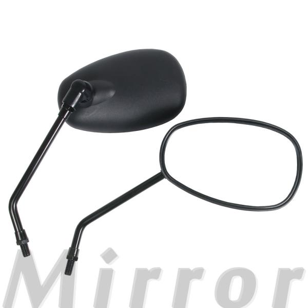 商品名■オーバルミラー ブラック商品説明■汎用のオーバルミラー左右セットです。■ミラー付け根部分で角度調整が可能です。■シンプルなデザインなので、どのバイクにもフィットします。■距離感の使い見やすい平面鏡を採用しております。商品詳細■材質：...