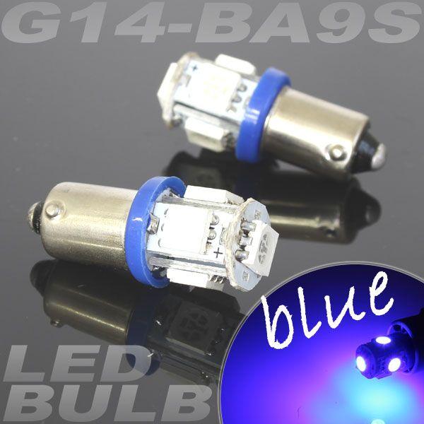 商品名■LEDバルブ BA9S シングル ブルー商品説明■5連 3chips（計15連） SMD-LED球、BA9S（G14）口金タイプのシングル球2個セットです。■通常LEDの場合、直線的な光になってしまいますが、正面に1個、側面に4個の...