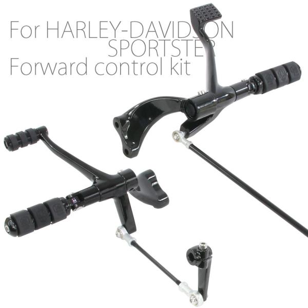 商品名■フォワードコントロールキット ブラック商品説明■ハーレー、スポーツスター用フォワードコントロールキットです。■ステップが前にあるため、足を前方に出して乗るようなポジションに変更が可能です。適合車種■ハーレーダビッドソン スポーツスタ...
