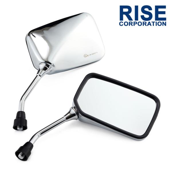 商品名■メッキ角型ミラー商品説明■汎用のスクエアミラー左右セットです。■クロムメッキの高級感のあるデザインとなっております。■ミラー付け根部分は360度角度調整が可能です。■距離感の使い見やすい平面鏡を採用しております。商品詳細■材質：スチ...