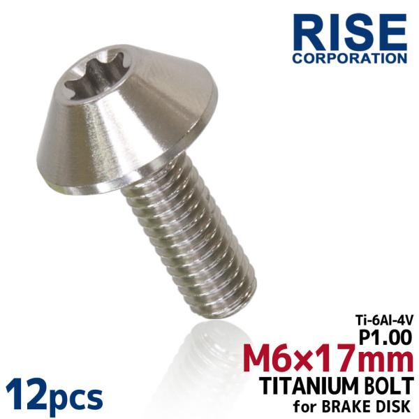 商品名■M6×17  P1.00 ブレーキディスク用チタンボルト 12本セット商品サイズ■ボルト径：6mm■長さ：17mm■ピッチ：1.0商品詳細■数量：12本■材質：64チタン合金(Ti-6Al-4V)■カラー：シルバー参考適合車種■ホン...