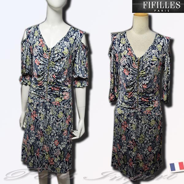 ※画像で合わせた羽織とアクセサリーは別売りです<br>Paris大人気ブランド【女性らしいシルエットに定評のあるフランス人気ブランドfifillesフィフィーユパリから、直輸入】鎖骨ライン/胸元をキレイに見せてくれるように計算さ...