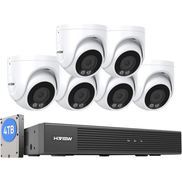 ■【商品の特徴】・IP67防水防塵で屋内外対応、届いてすぐ使える800万画素4K防犯セット。・昼夜鮮明で暗闇もフルカラー撮影。・PoE給電・LAN1本接続、広角レンズ・マイク内蔵。・AI動体検知でスマホ通知、H.265・4TB HDDで長時...