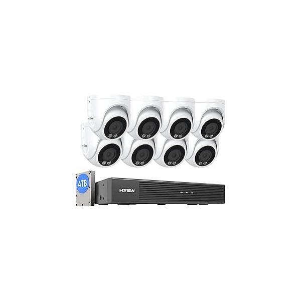 ■【商品の特徴】・IP67防水防塵、屋内外設置対応。・4K/800万画素、高精細＆夜間もフルカラー。・2.8mm広角110°視野、PoE給電でLAN1本接続。・マイク内蔵、動体検知でスマホ通知。・H.265＋4TBで長時間録画＆自動上書き。...