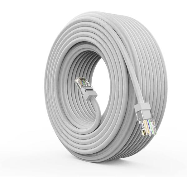 【規格】CAT5e ケーブル 30m（ホワイト）【用途】イーサネットケーブルはIPカメラおよびNVRシステムに使用可能です。【汎用性】LANケーブルはPC、Mac、ルーター、モデム、プリンター、ゲーム機など、さまざまなネットワーク機器に対応...