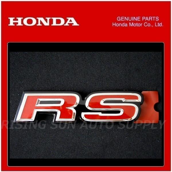 【ホンダ純正アクセサリー】【 純正品質 装着精度 耐久性に優れます】・ホンダ 純正 RS エンブレム 1枚・サイズ：縦 2.7cm x 横 10.3cm・カラー：シルバー x レッド x ブラック・プラスチック クリアコート仕上げ・製品付属...