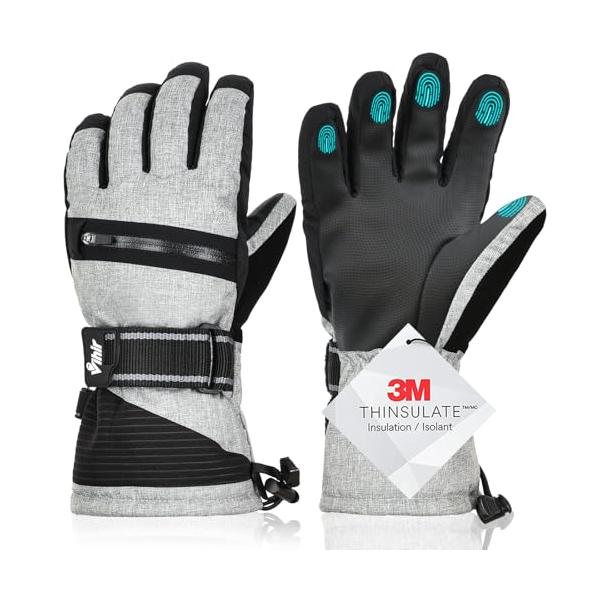 *市販の保温性に優れた3Mコットンを使用しているので、スキーグローブは優れた断熱性を備えているだけでなく、よりよい柔らかく快適にする。*保温性に優れるだけでなく、防水・防風機能にも優れた5層生地を採用。 強風や冷風に乗っている場合でも、手袋...