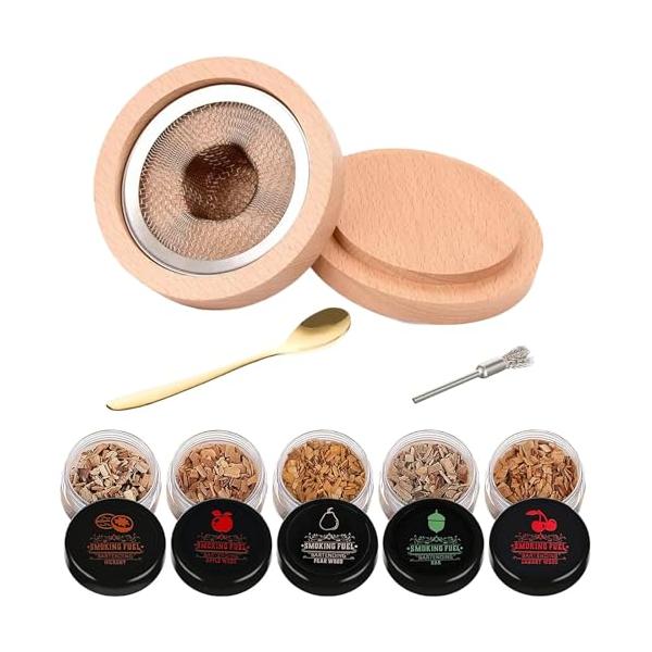 フル・スモーキング・エクスペリエンス 「カクテルスモーカーキット 」は、厳選された5種類のウッド・スモーキング・チップを含むフル・スモーキング・エクスペリエンスを提供し、カクテルに深みと風味を加えます。 ウイスキーやウォッカなど、どんな飲み...