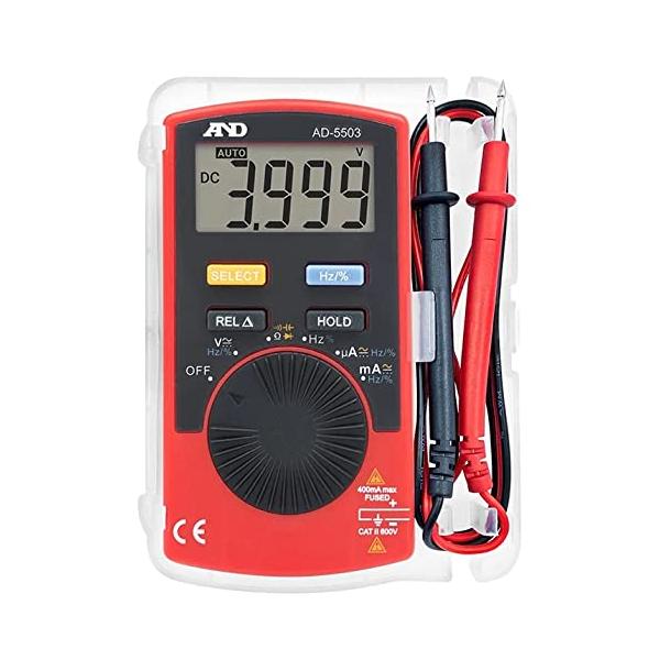 表示 3999カウント液晶表示　　 測定項目 直流電圧、交流電圧、直流電流、交流電流、抵抗、周波数、導通チェック、デューティ比、コンデンサ、ダイオードチェック 測定レンジ 直流電圧：400m/4/40/400/600V、交流電圧：4/40/...