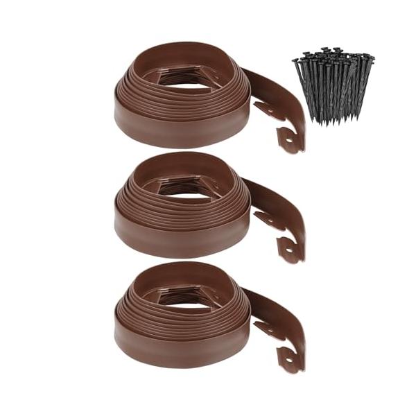 適用範囲: ノーディグランドスケープエッジングは、花壇のエッジングボーダーに適しているだけでなく、区切り、芝生、木の円、歩道、石のベッド、他の中庭エリアや屋外シーンにも適しています。耐久性のあるデザイン: ランドスケープエッジングキットは非...